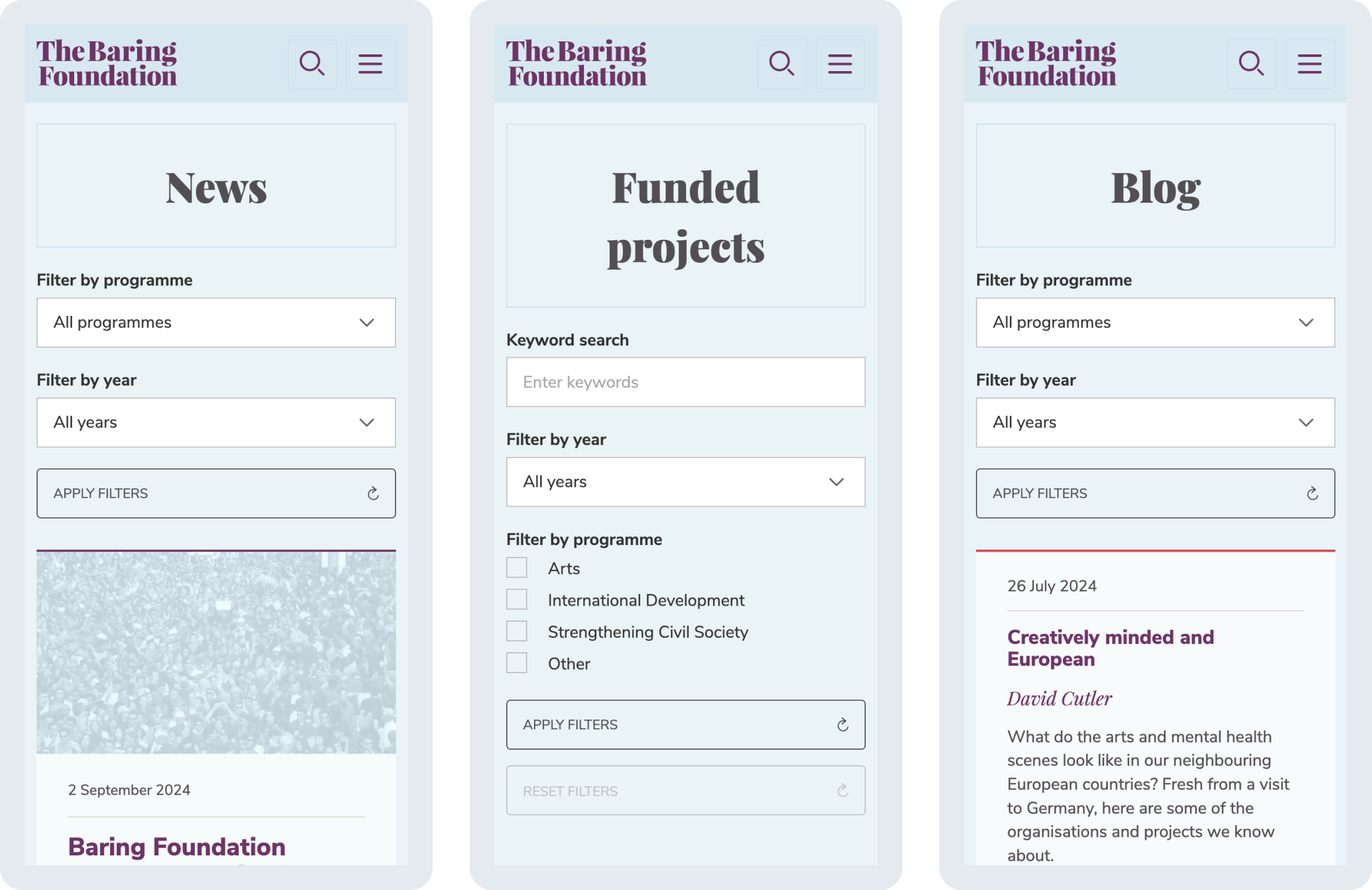 The Baring Foundation – Full brand refresh, new website and ongoing ...